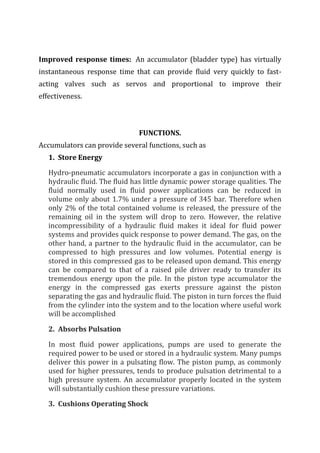 Different types of hydraulic accumulators | PDF