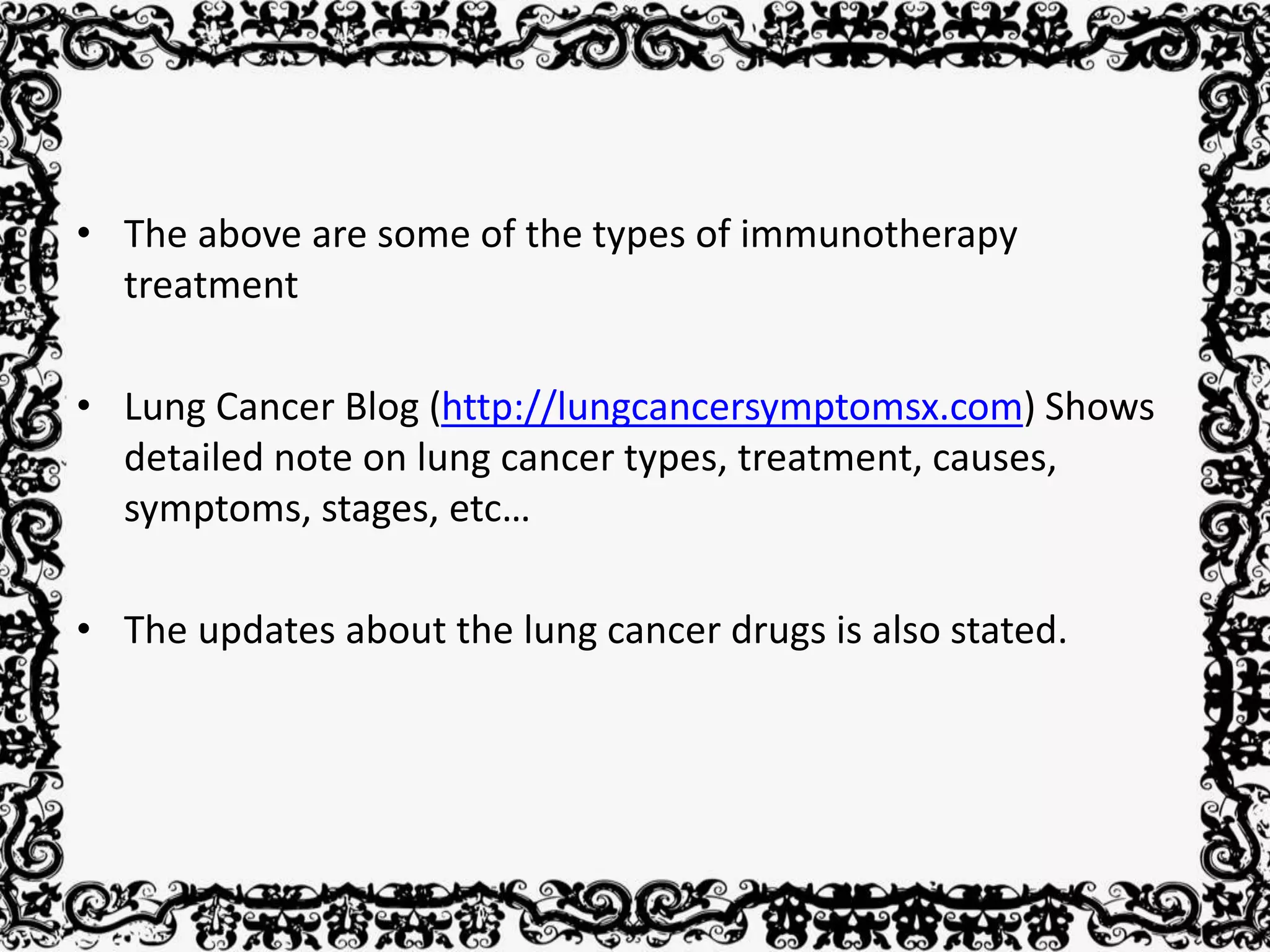 Different Types Of Immunotherapy For Lung Cancer Treatment Ppt