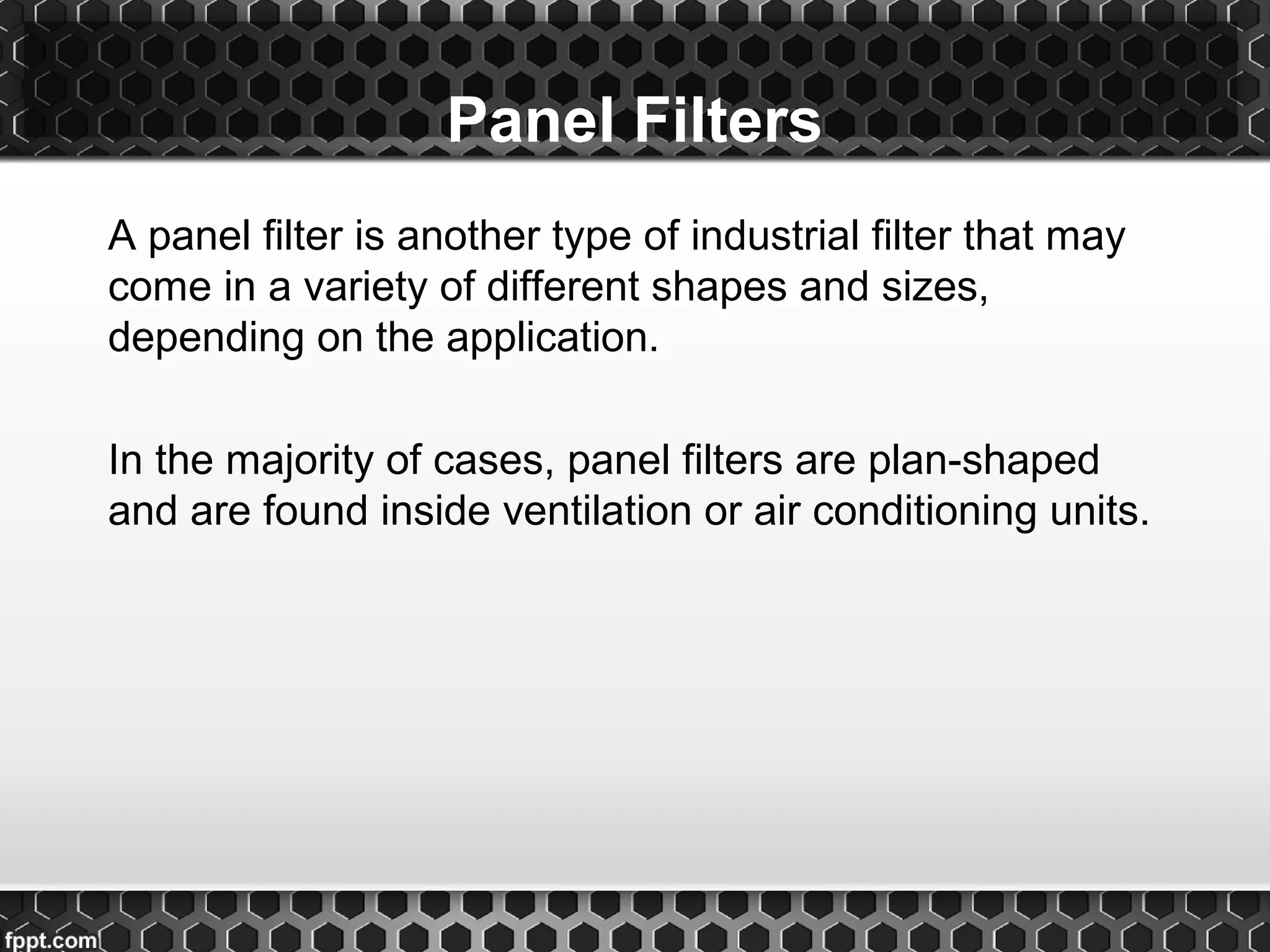 Different types of industrial filters | PPT