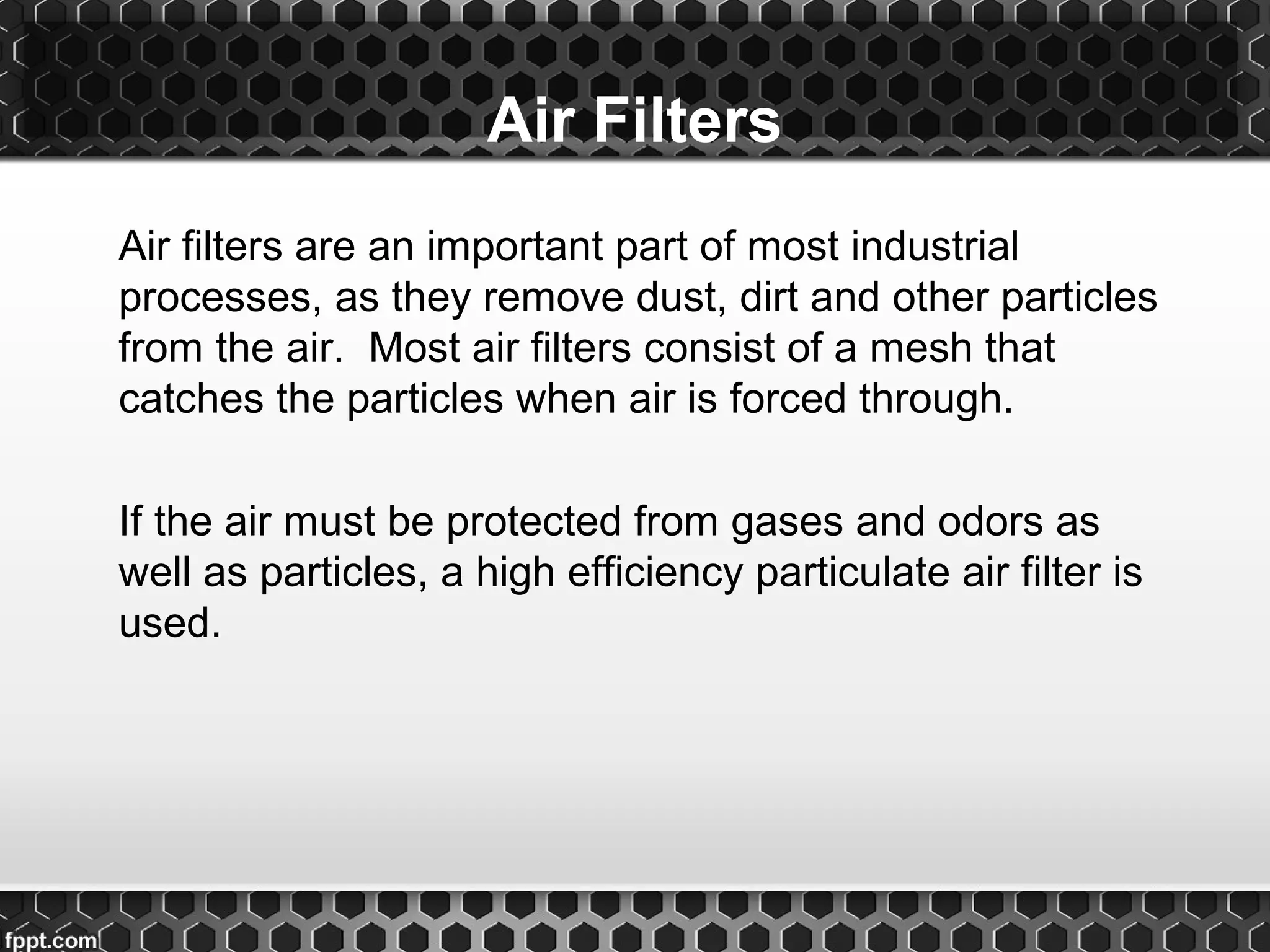 Different types of industrial filters | PPT