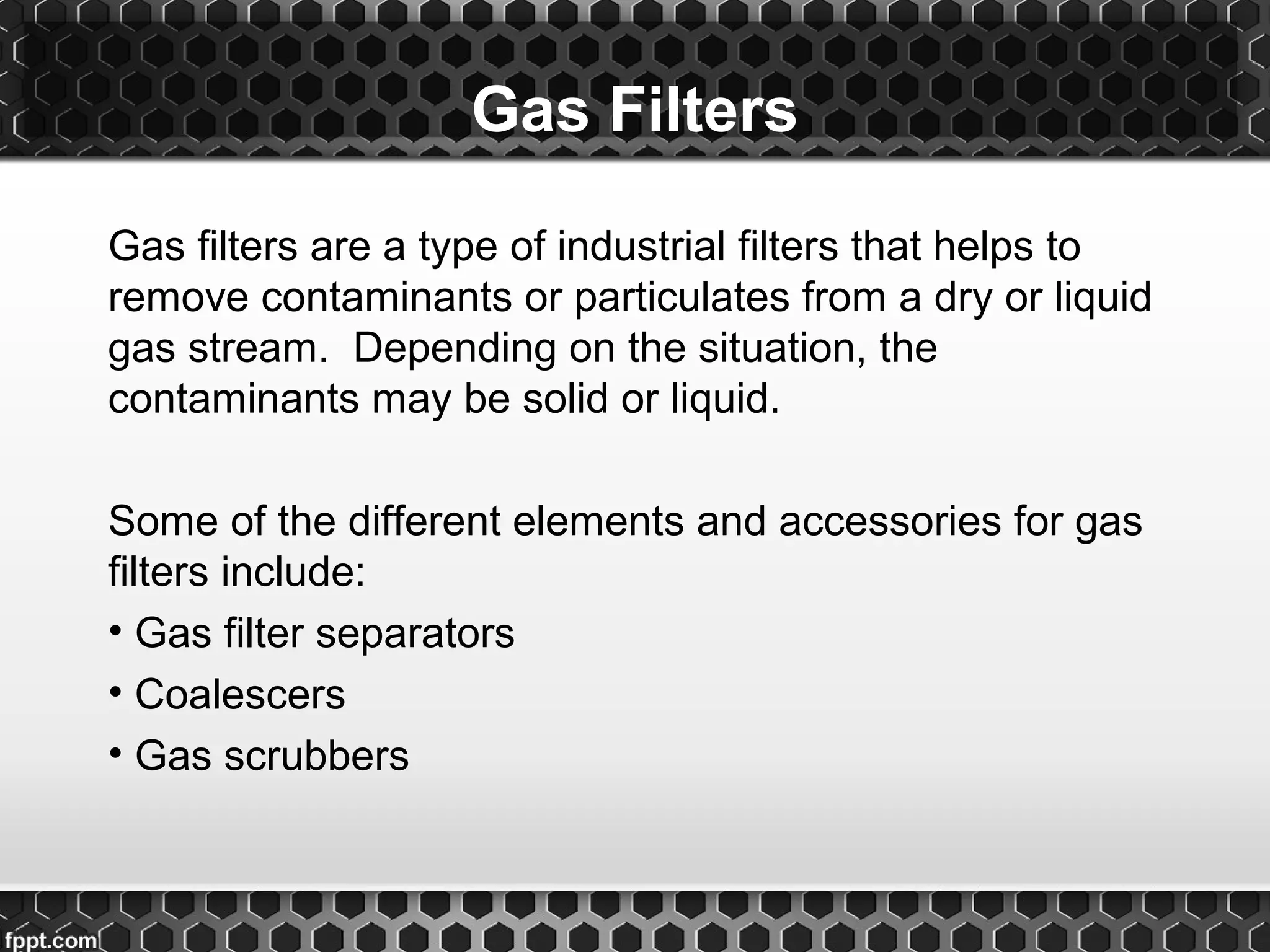 Different types of industrial filters | PPT