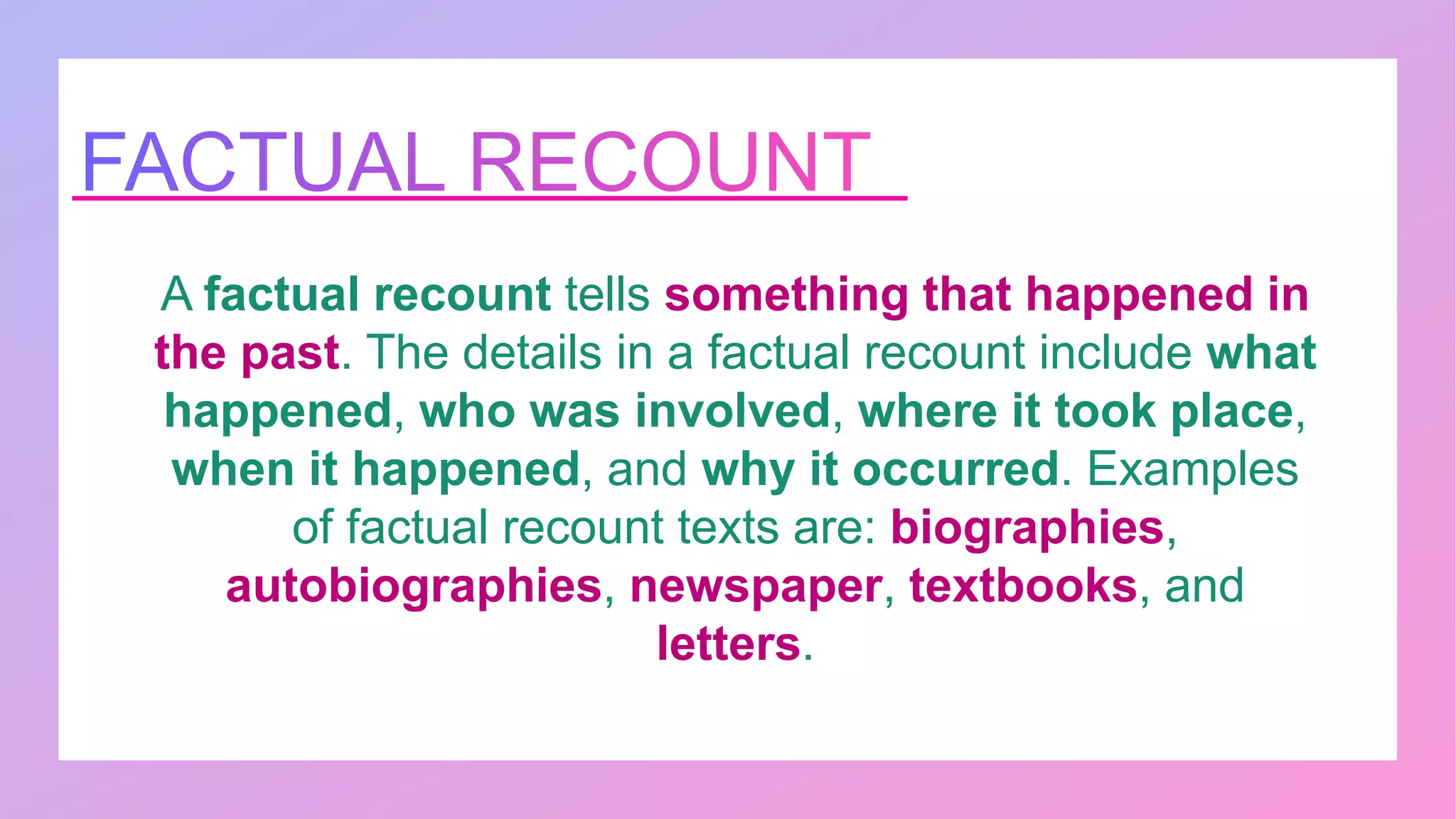 Different types of informational text | PPTX