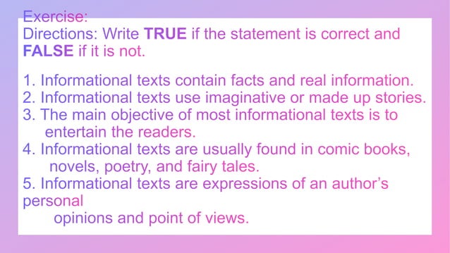 Different types of informational text | PPTX