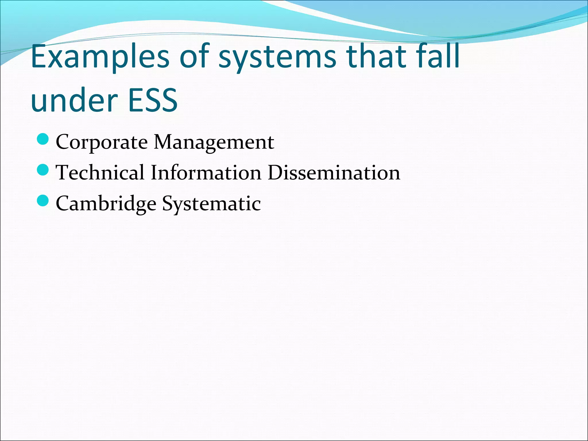 Different Types of Information Systems Alexis Chua SYANDES K31 | PPT