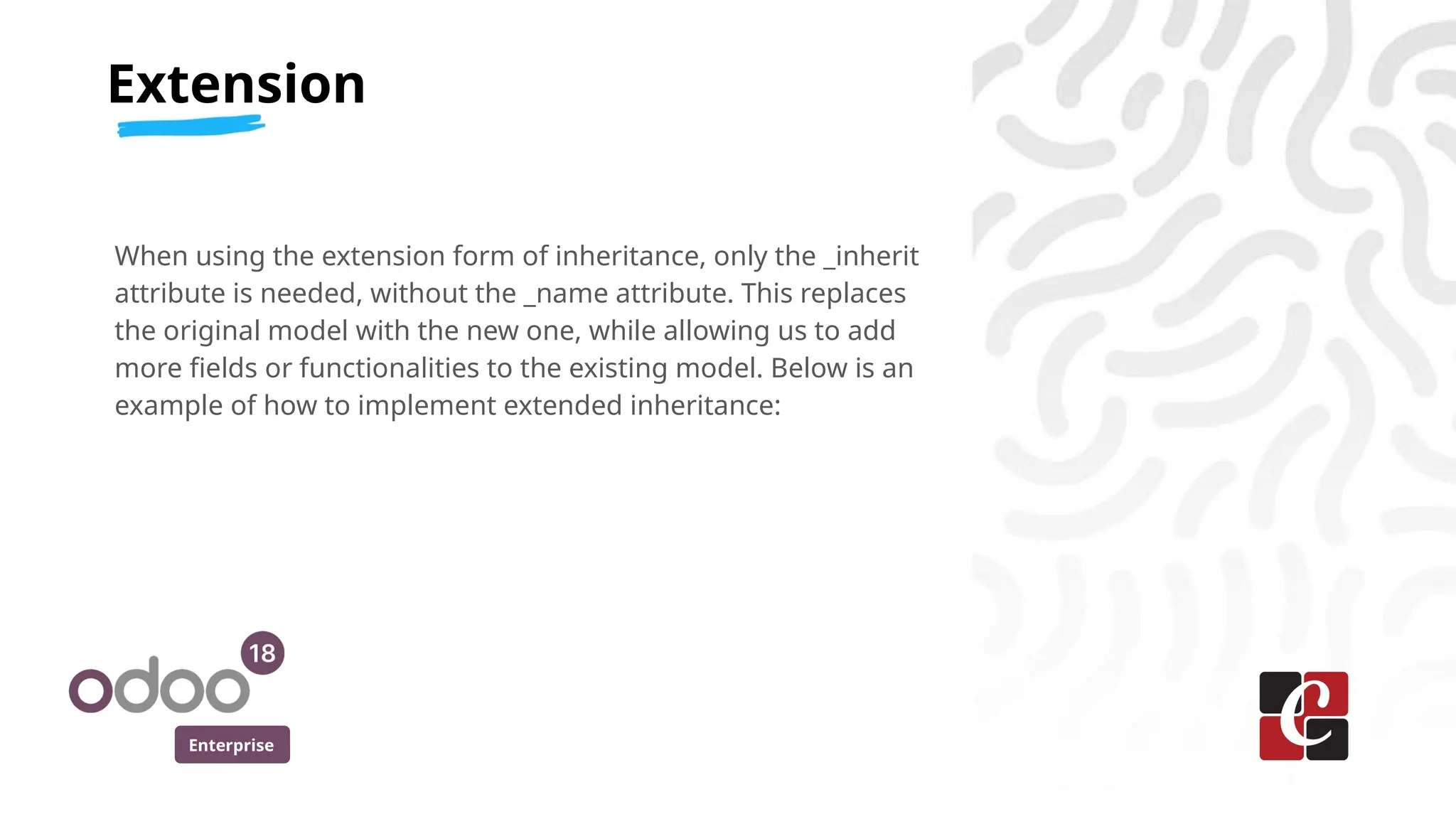 Different types of inheritance in odoo 18 | PPTX