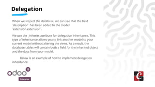 Different types of inheritance in odoo 18 | PPTX