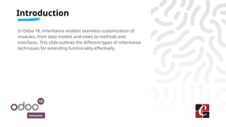 Different types of inheritance in odoo 18 | PPTX