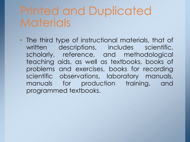 Different Types of Instructional Materials | PPTX | Science