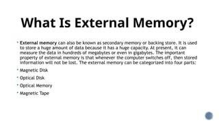 Different types of Internal & External Memory.pptx