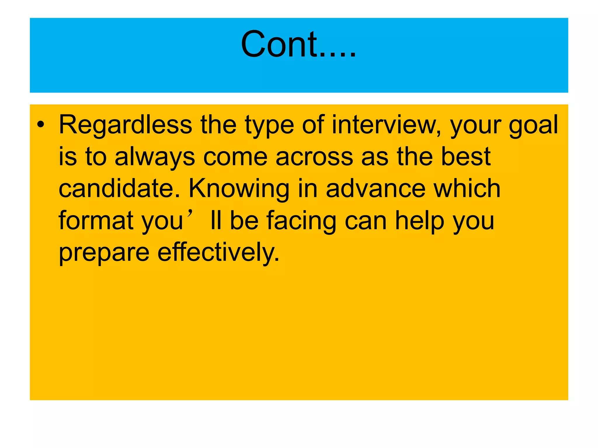 Different types of interviews | PPT