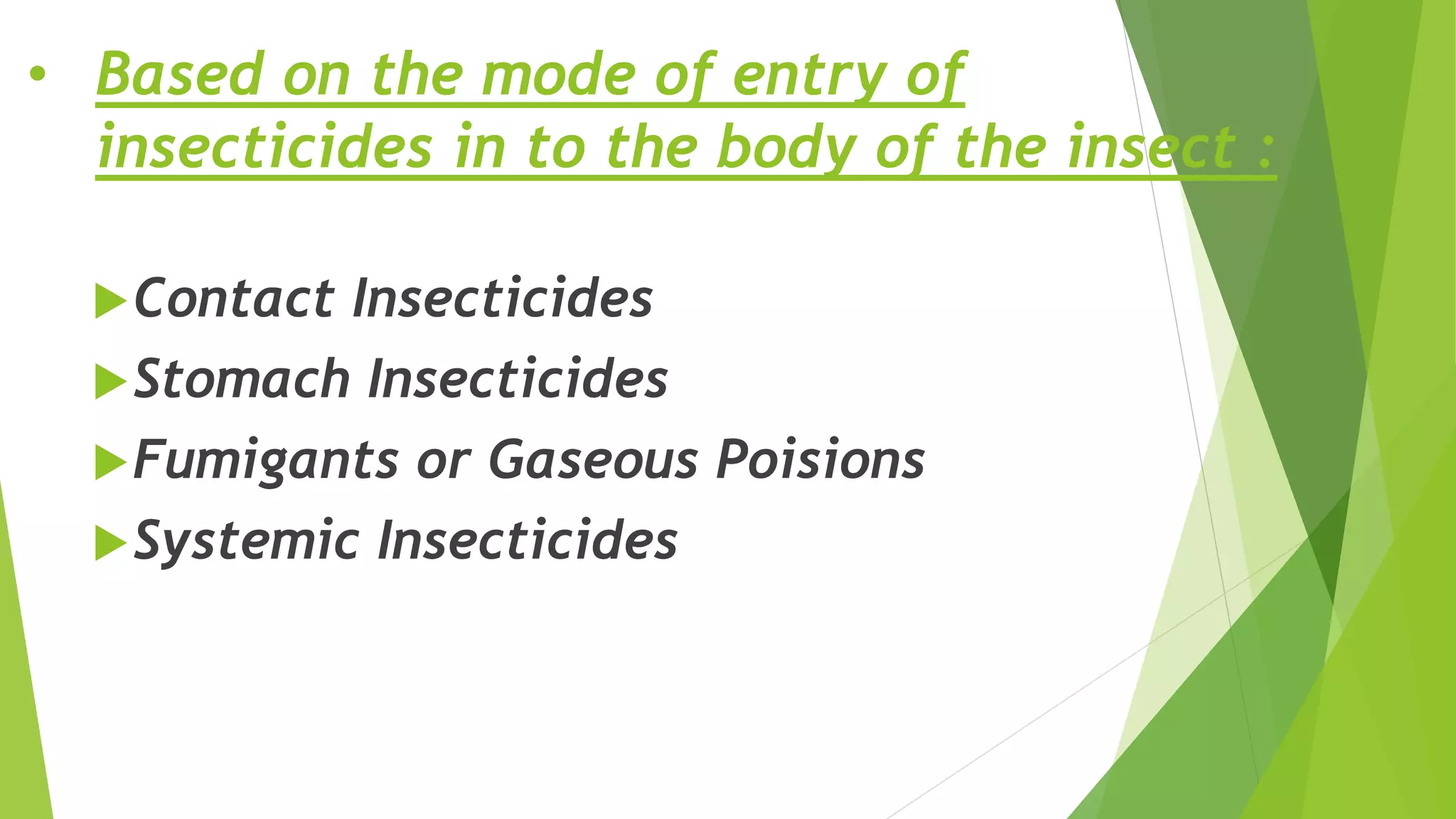 Different types of Insectisides | PPTX