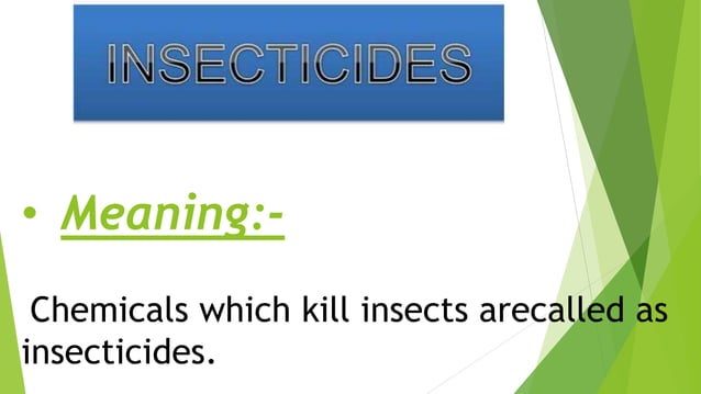 Different types of Insectisides | PPTX