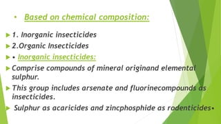 Different types of Insectisides | PPTX