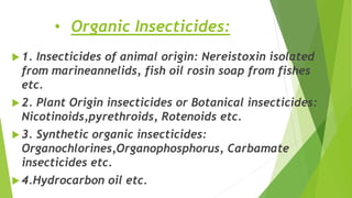 Different types of Insectisides | PPTX