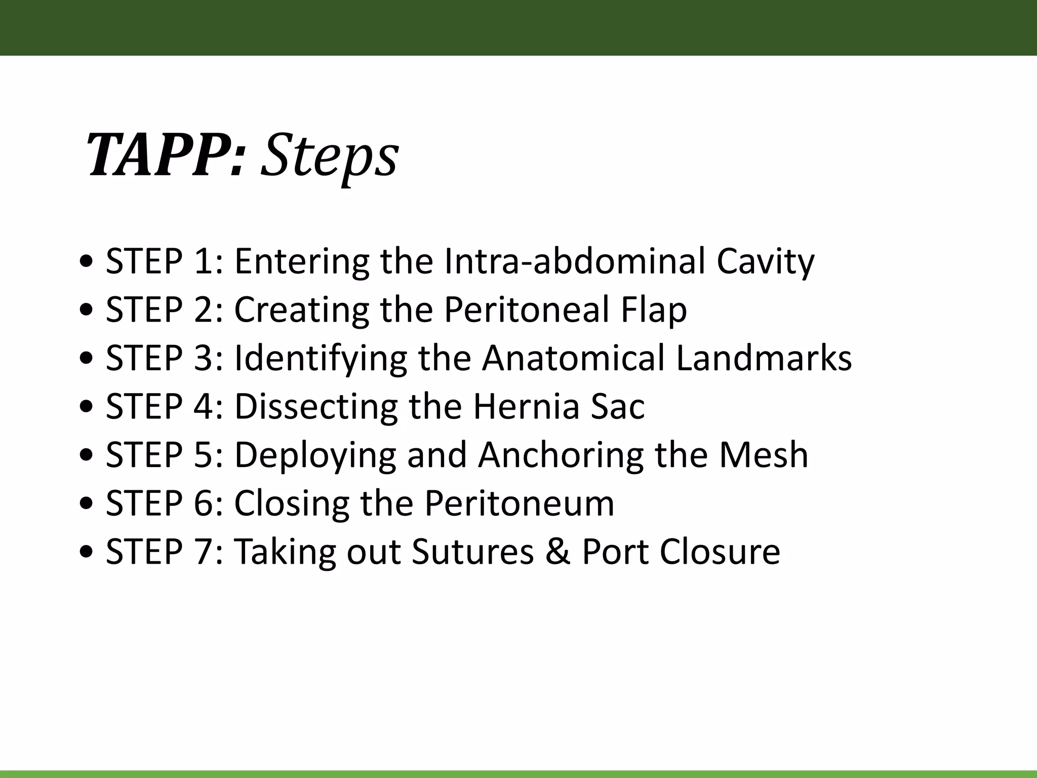 Different types of laparoscopic hernia repair | PPTX
