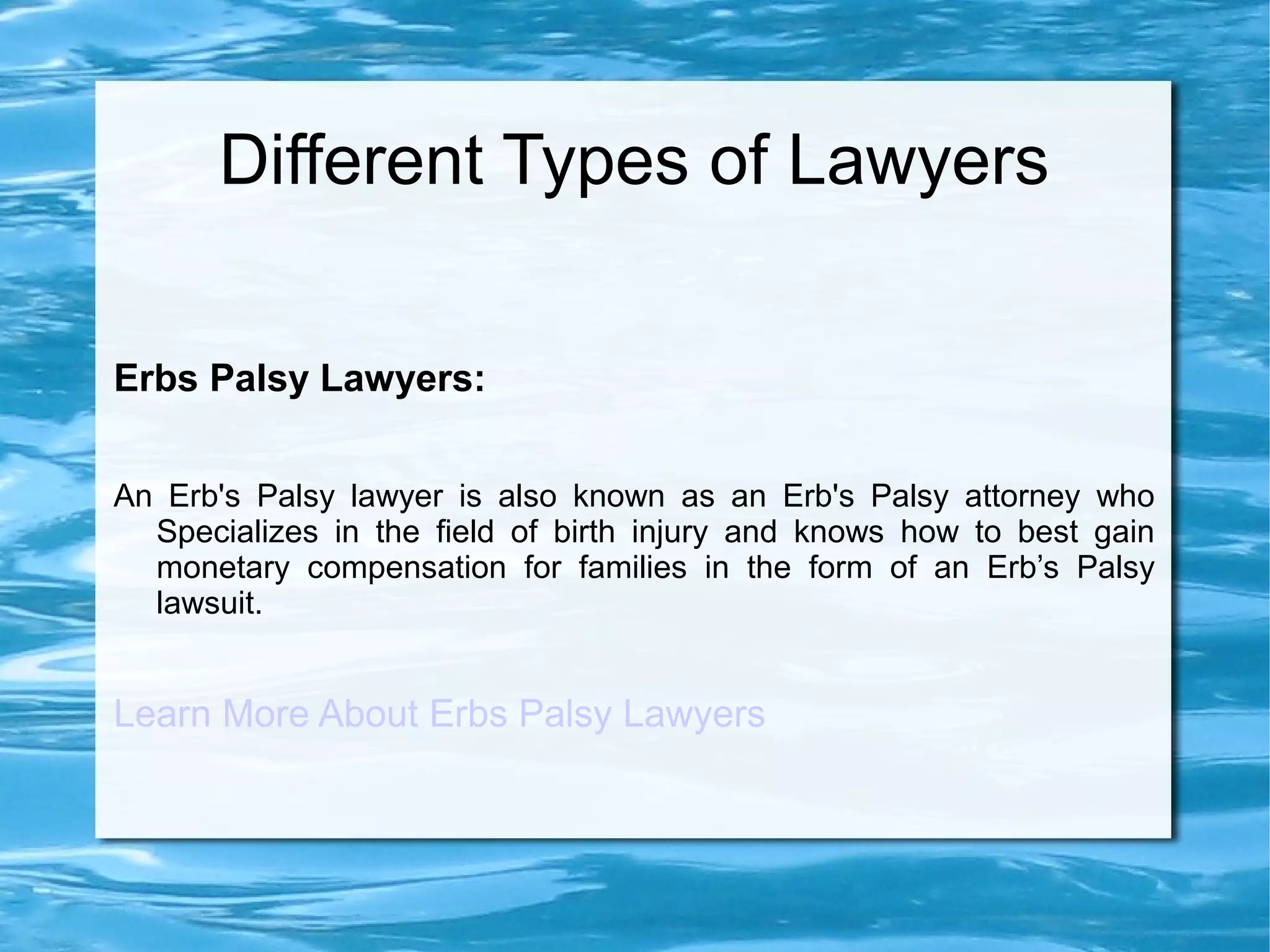 Different types of lawyer | PPT
