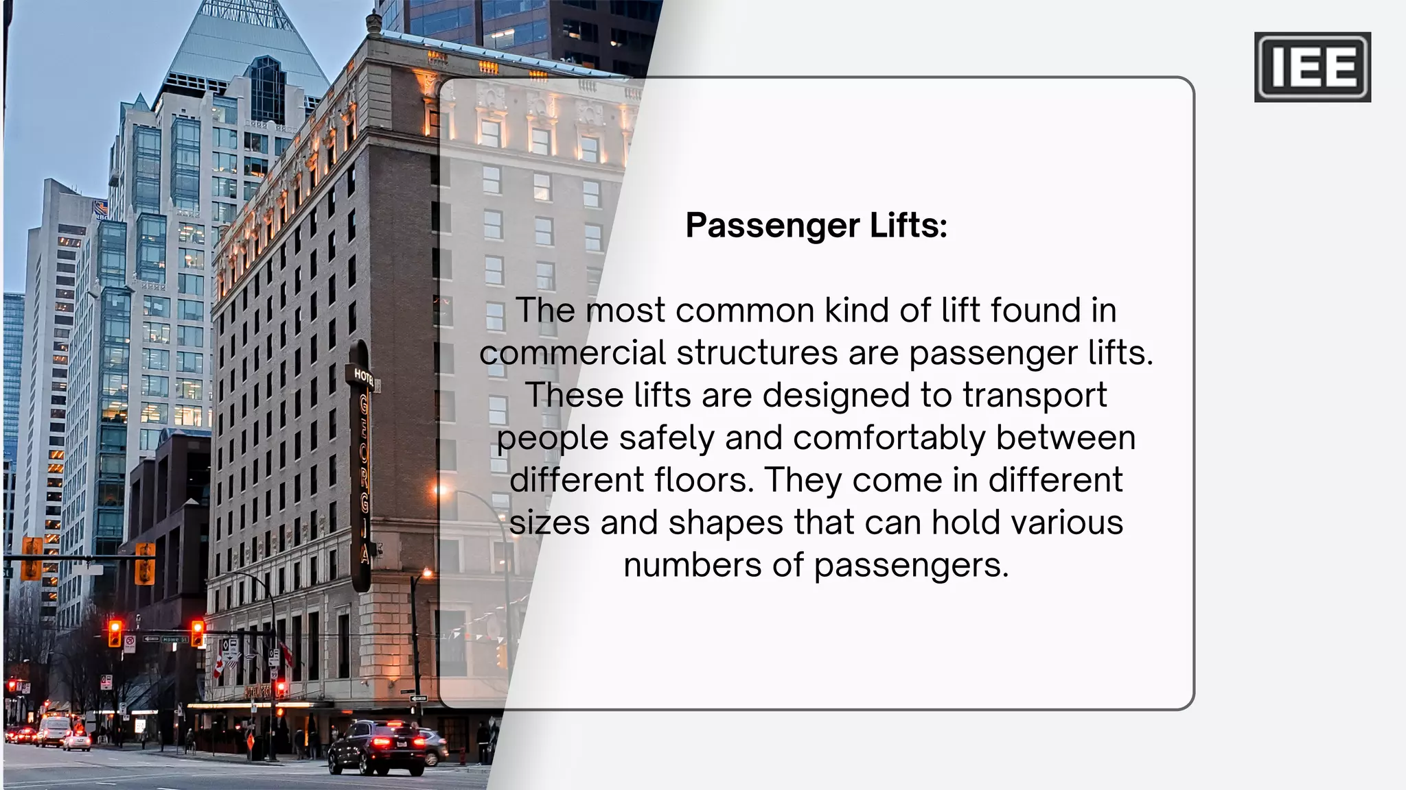 Different Types of Lifts in Commercial Buildings | PDF