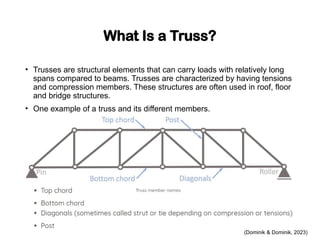 Different types of linear trusses used for roofing | PPTX