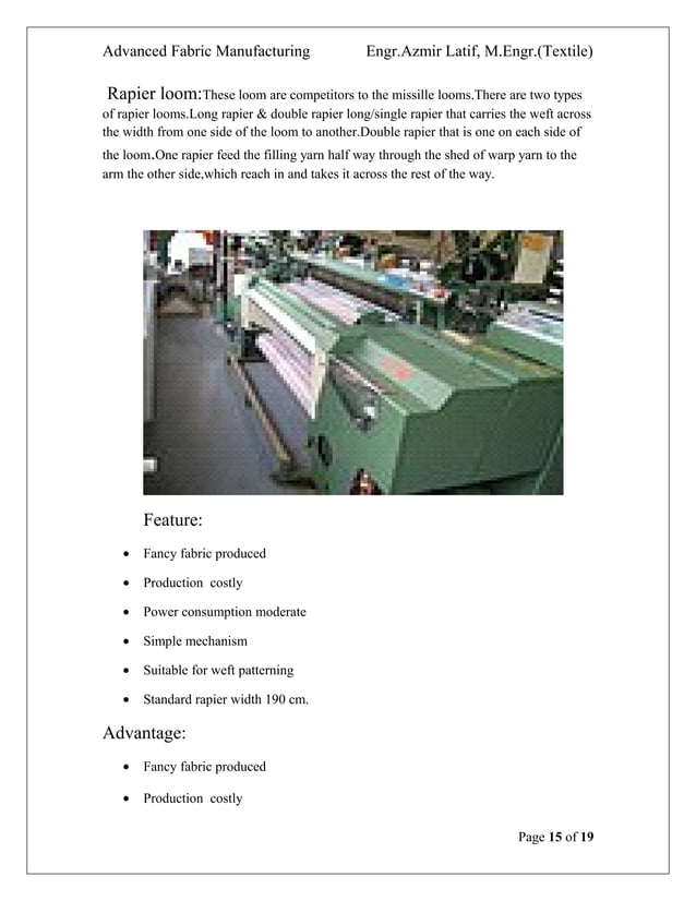 Different types of loom | DOC