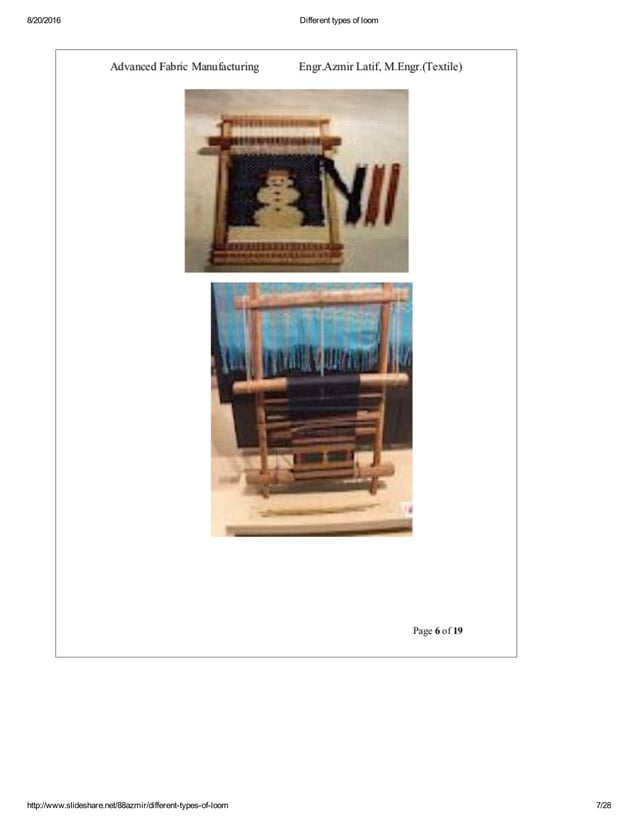 Different types of loom | PDF | Needlework | Arts and Crafts