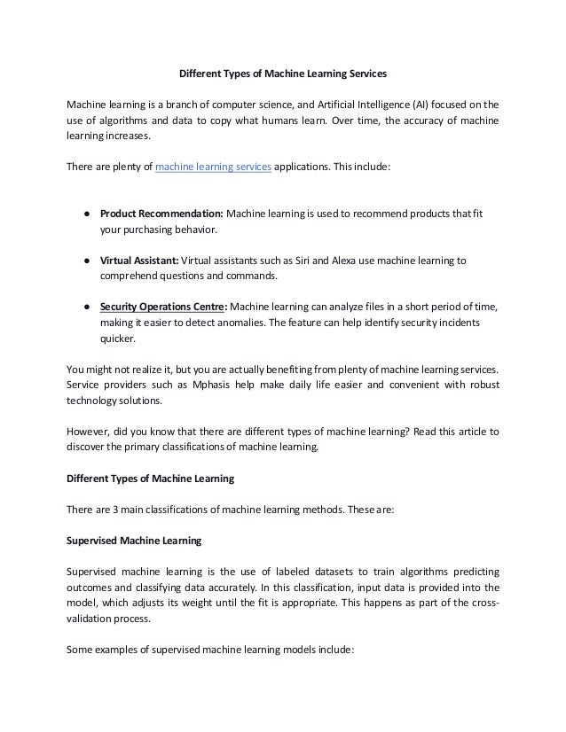Different Types Of Machine Learning pdf Different Types Of Machine Learning pdf