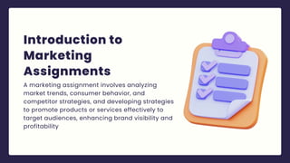 Different Types of Marketing Assignments | PPTX
