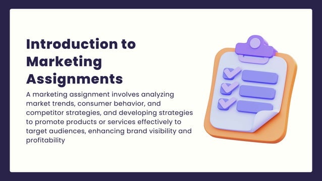 Different Types of Marketing Assignments | PPT