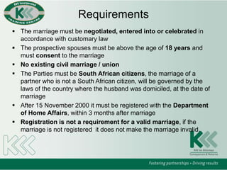 Different types of marriages in SA | PPT