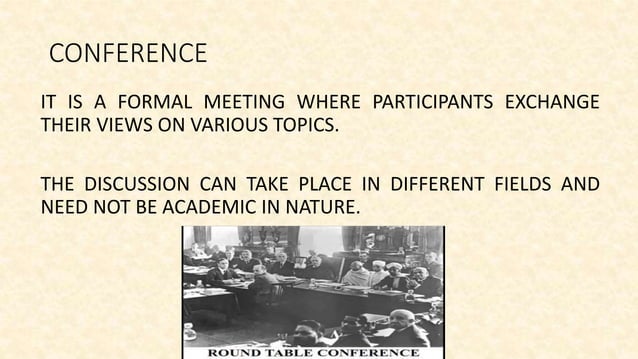 Different types of meeting | PPTX | Business Expos & Conferences | Events