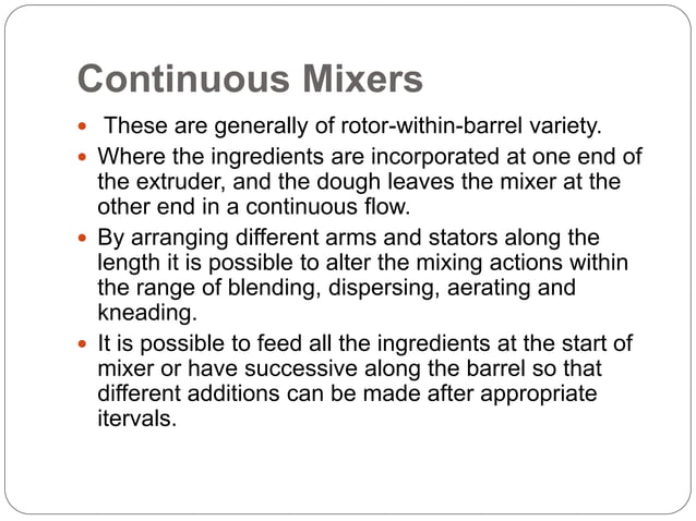 Different types of mixers used in baking industry | PPTX | Desserts and ...