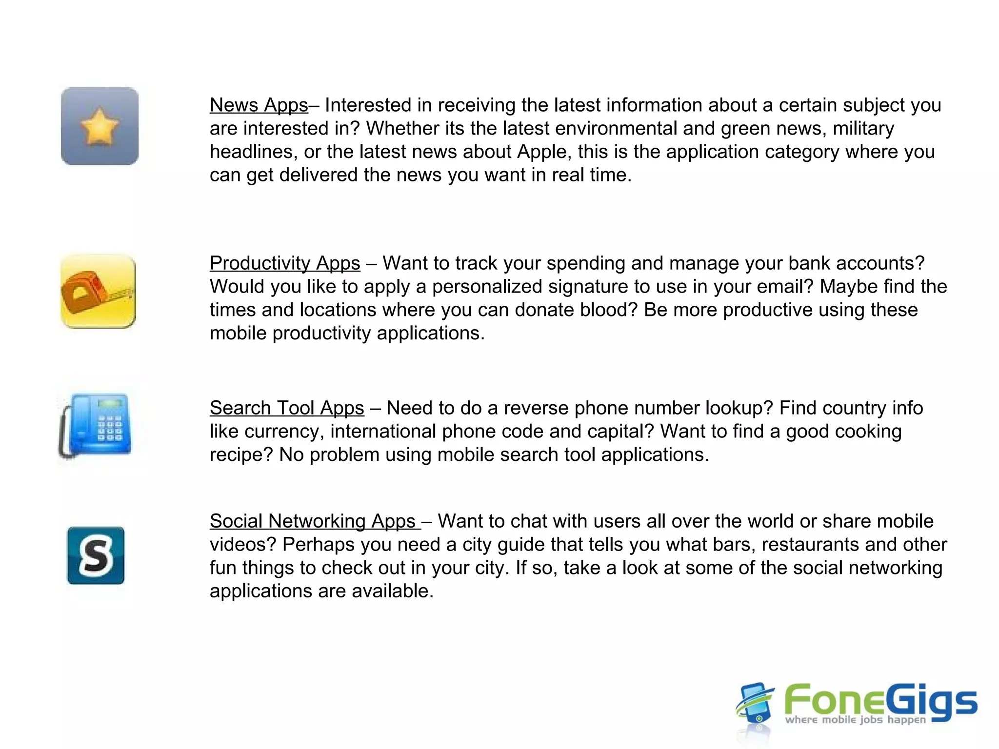 Different types of mobile apps | PPT
