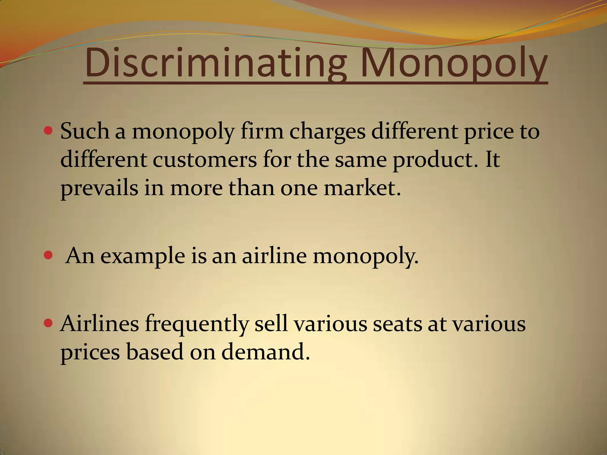 Different types of monopoly practices | PPTX