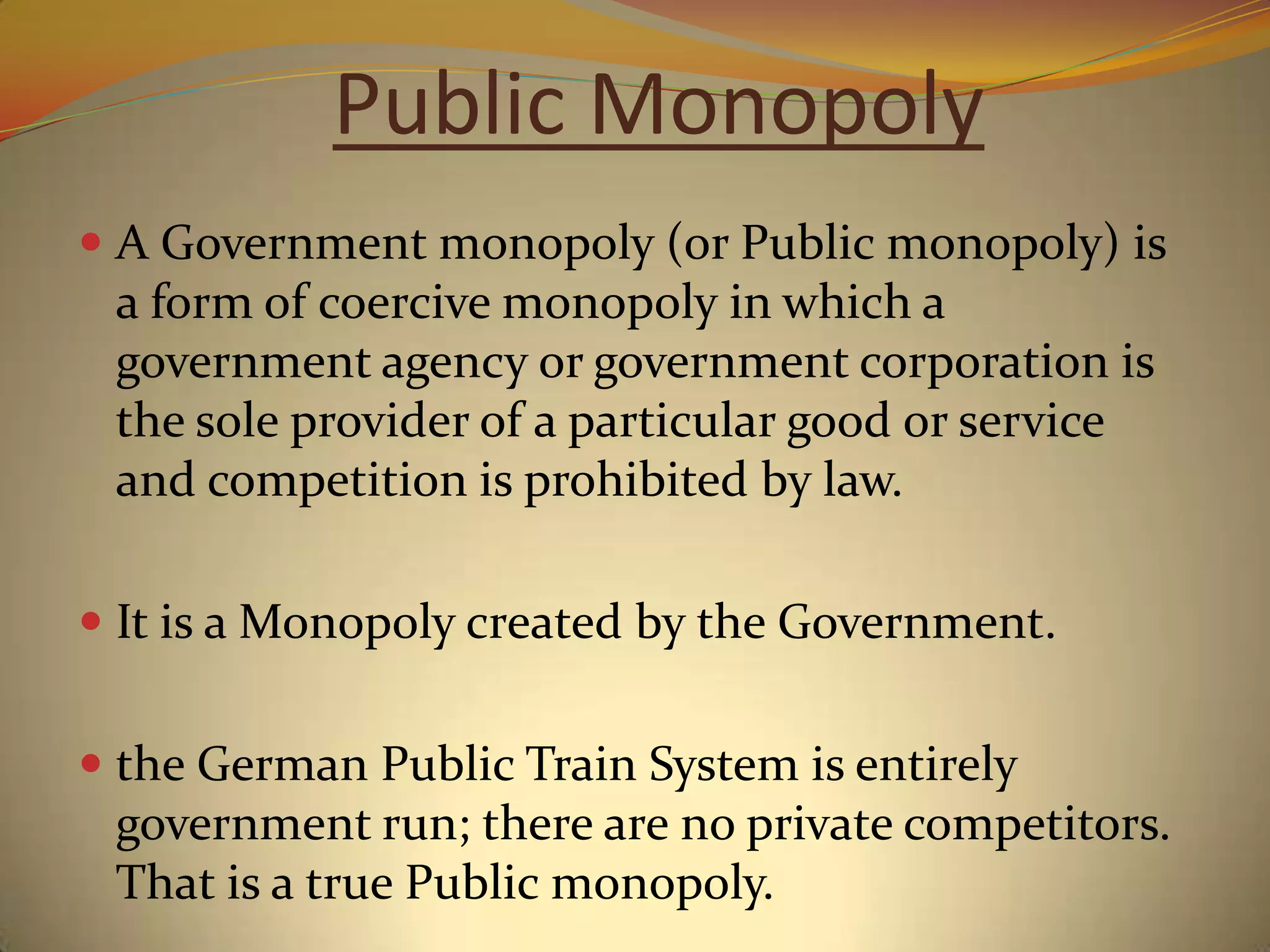 Different types of monopoly practices | PPTX