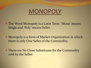 Different types of monopoly practices | PPTX