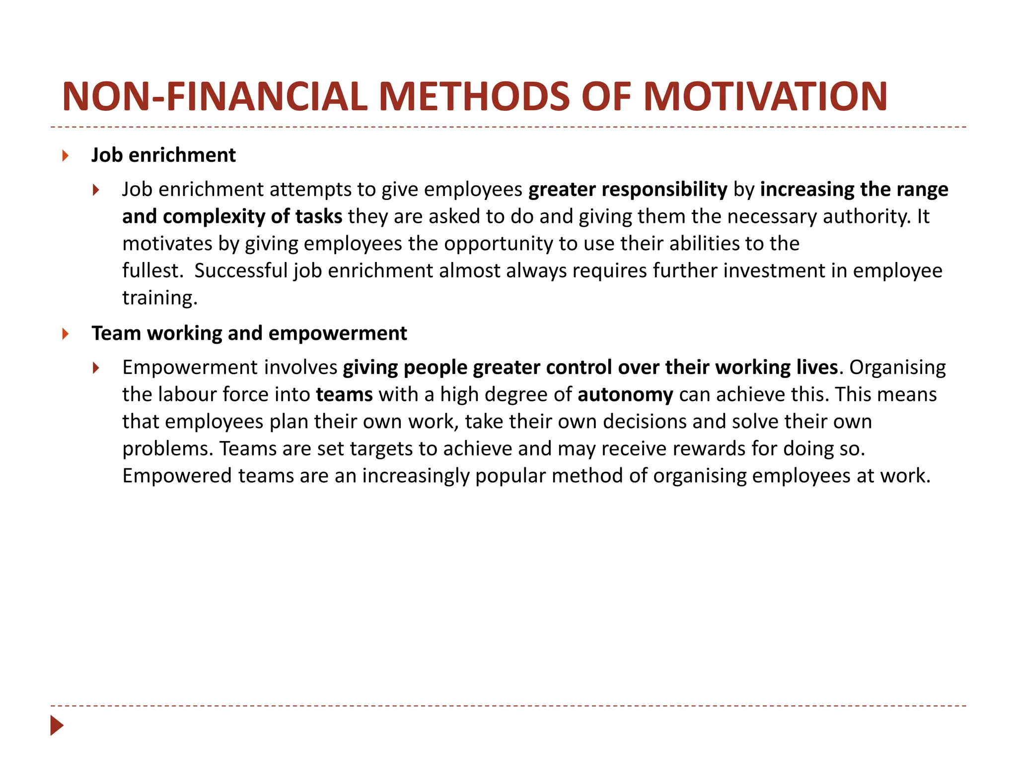 Different types of motivational schemes for sales person | PPTX