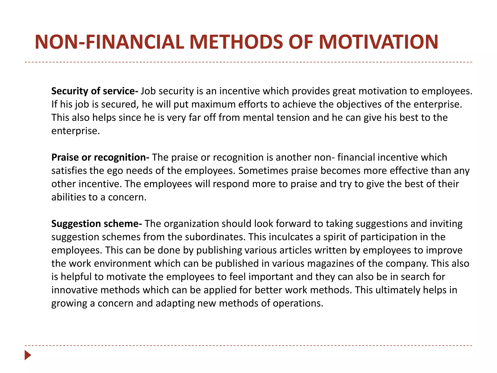 Different types of motivational schemes for sales person | PPTX