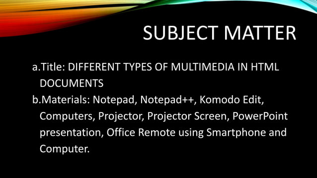 DIFFERENT TYPES OF MULTIMEDIA IN HTML DOCUMENTS.pptx