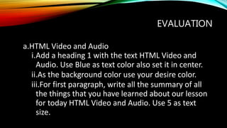 DIFFERENT TYPES OF MULTIMEDIA IN HTML DOCUMENTS.pptx