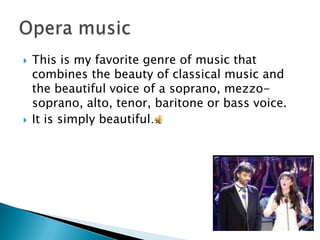 Different types of music | PPTX