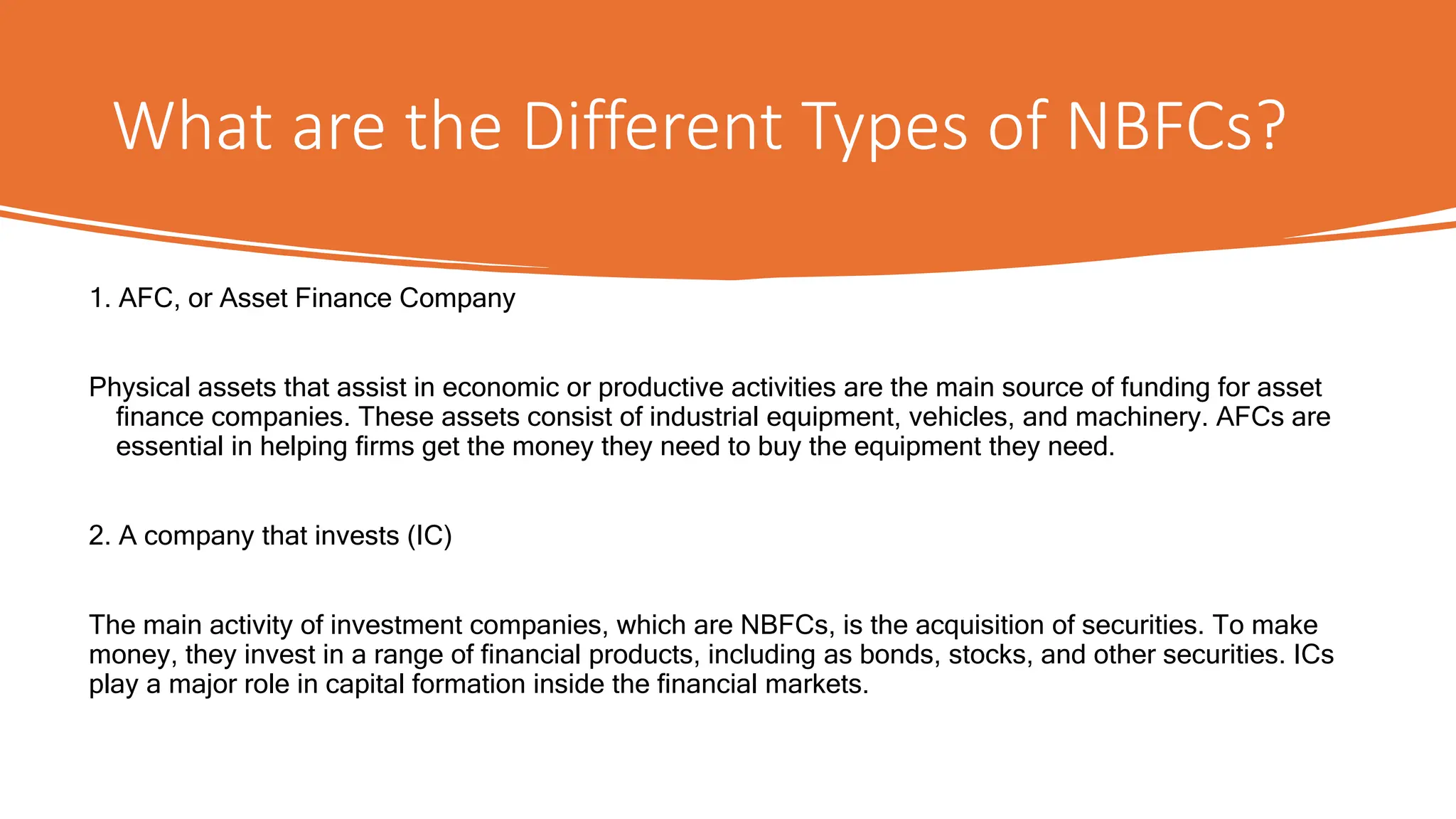 Types of NBFCs: What You Need to Know, benefits of each type | PPT