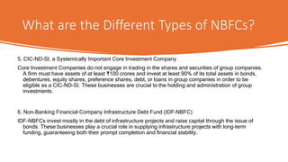 Types of NBFCs: What You Need to Know, benefits of each type | PPT