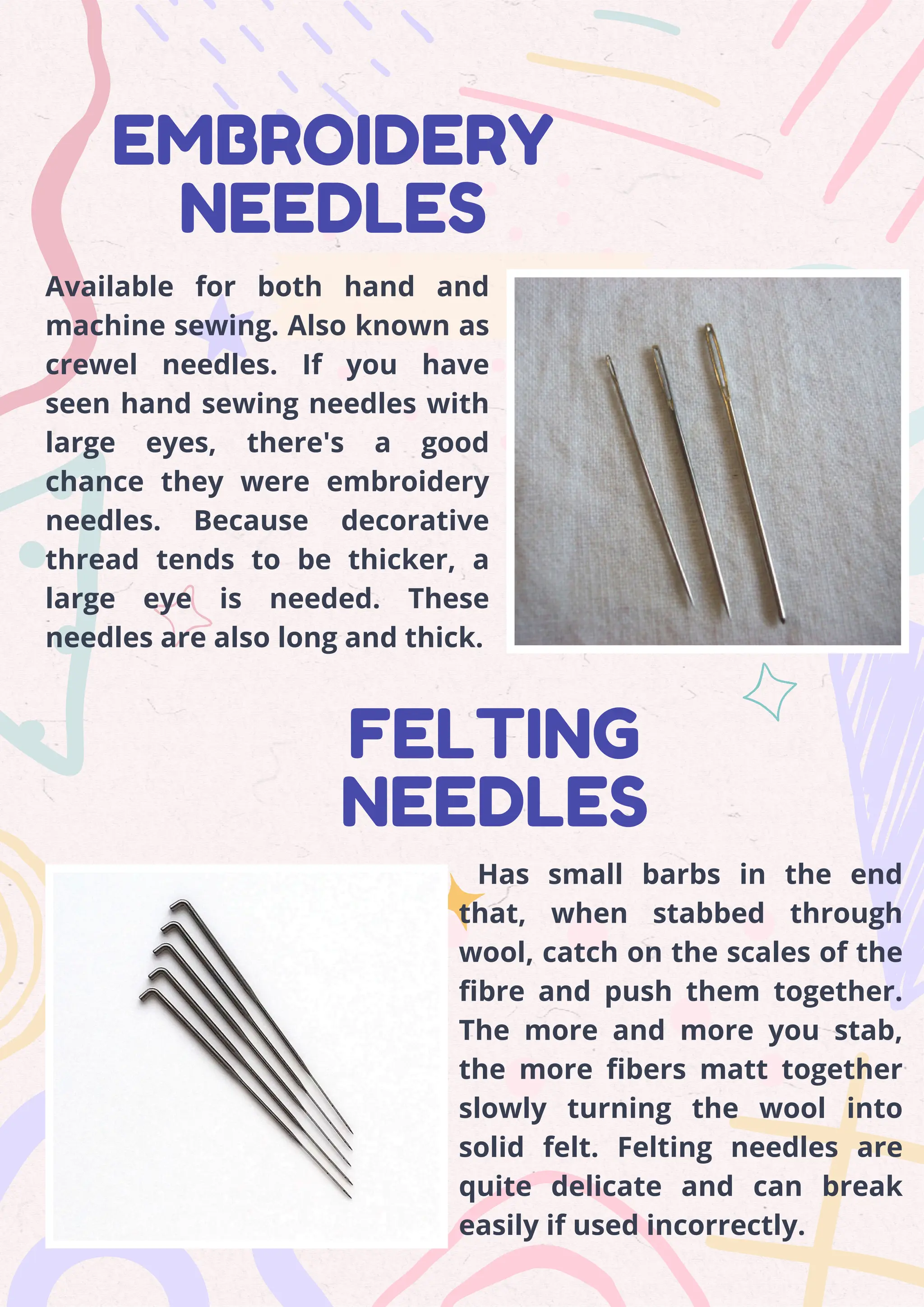 DIFFERENT TYPES OF NEEDLES COMPILATION/PORTFOLIO | PDF
