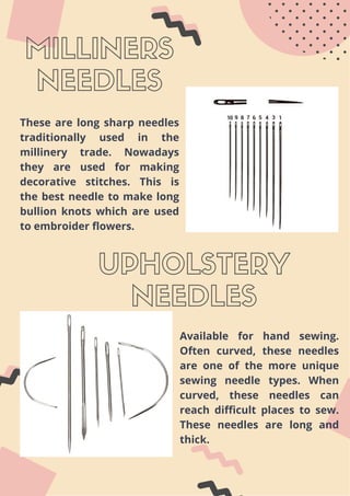 DIFFERENT TYPES OF NEEDLES COMPILATION/PORTFOLIO | PDF