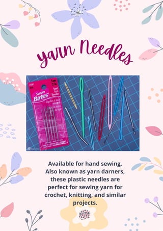 DIFFERENT TYPES OF NEEDLES COMPILATION/PORTFOLIO | PDF