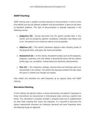 Different Types of Nursing Documentation Methods | PDF