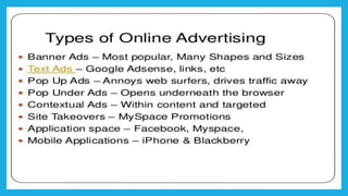 Different types of online advertising | PPT