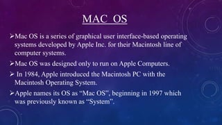 Different types of operating systems | PPTX