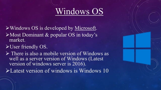 Different types of operating systems | PPTX