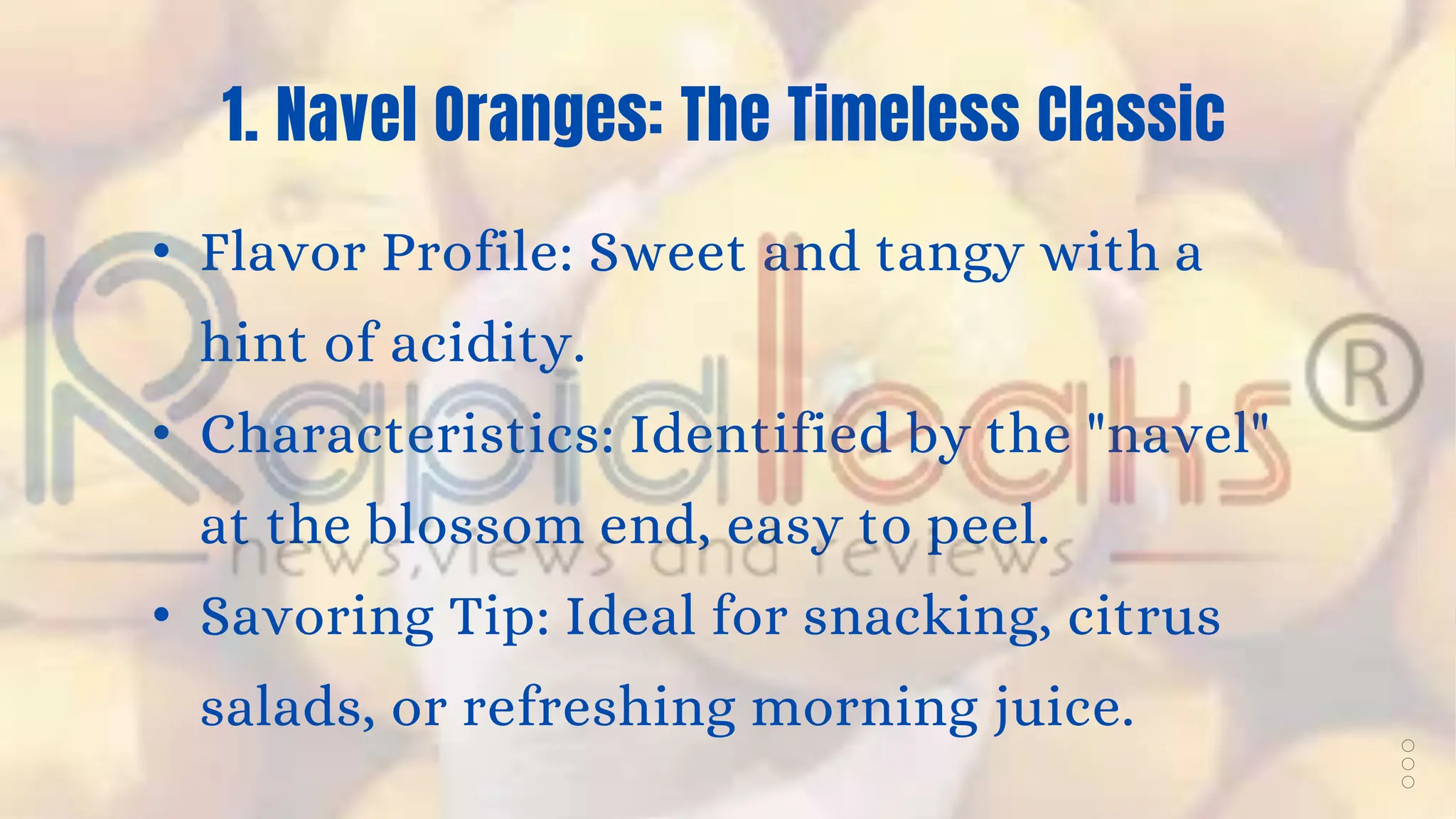 Different Types Of Oranges To Savor!.ppt