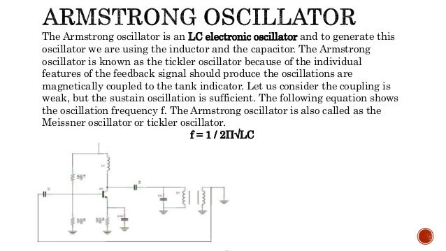 Different types of oscillator & it's application